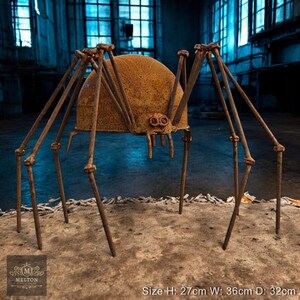 Large Rusty Metal Garden Spider Sculpture – Rustic Arachnid Ornament ...