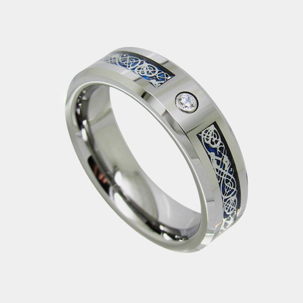 Blue Inlay Ring - Etsy