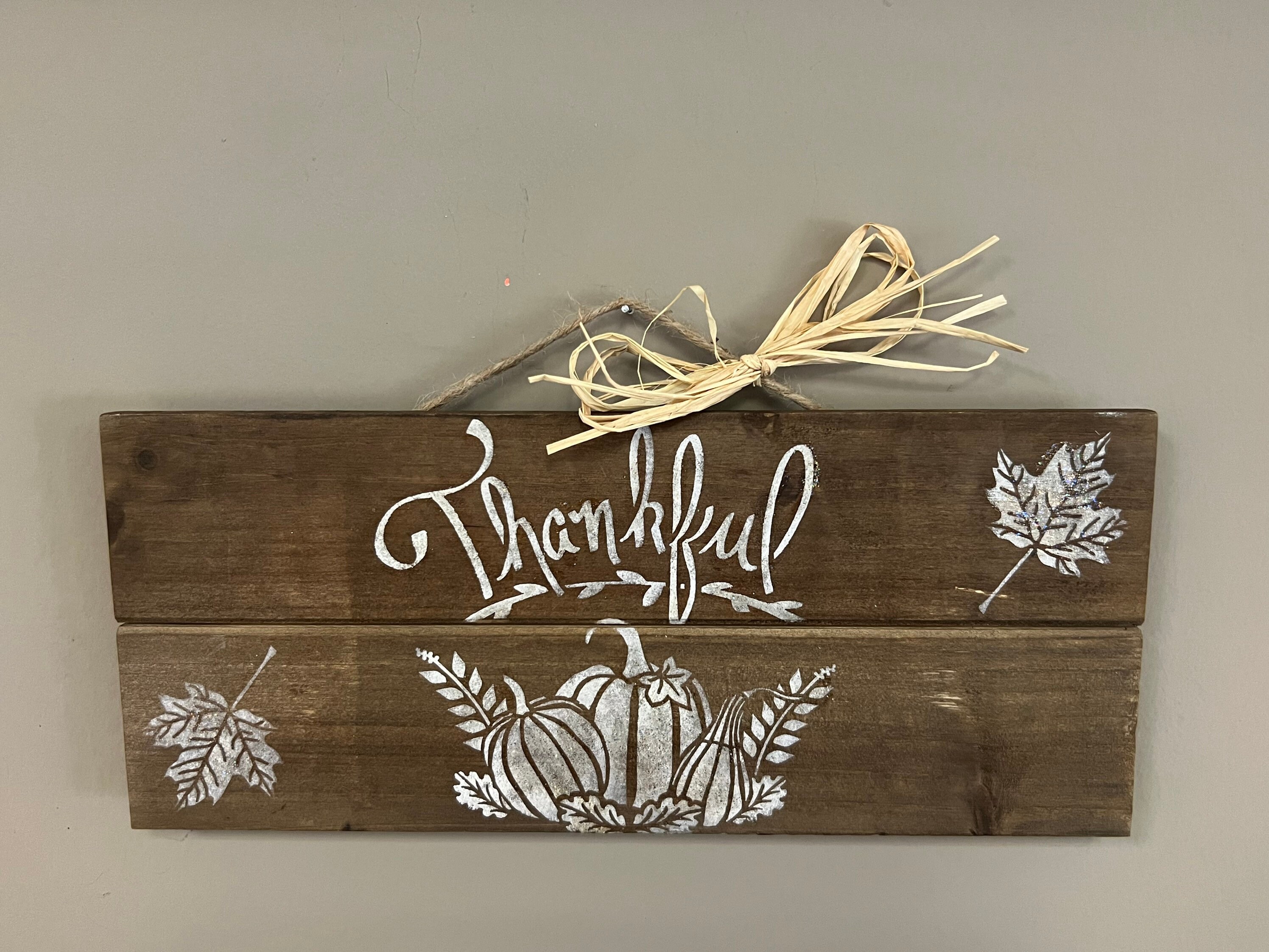 Long Thankful Sign - Etsy
