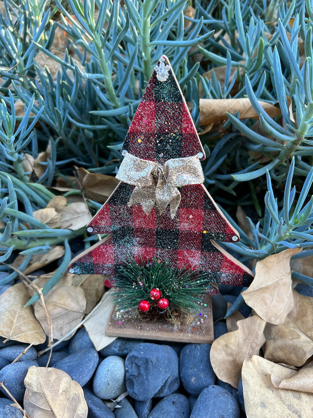 Red and Black Checkered Christmas Tree - Etsy