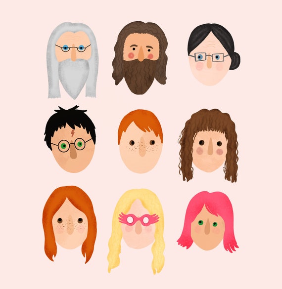 Potter Heads Digital Print | Etsy