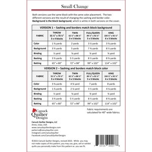 Small Change Quilt Pattern PDF Download - Etsy