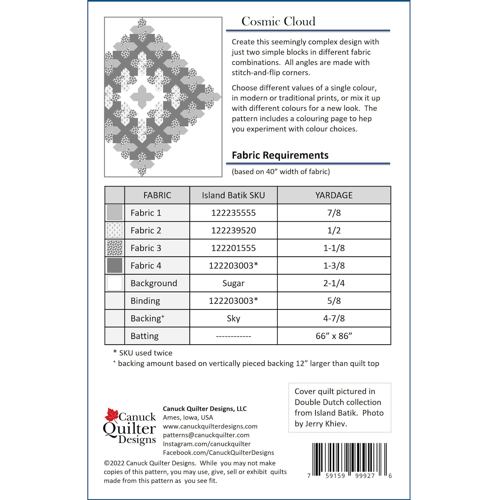 Cosmic Cloud Quilt Pattern - PDF Download - Etsy