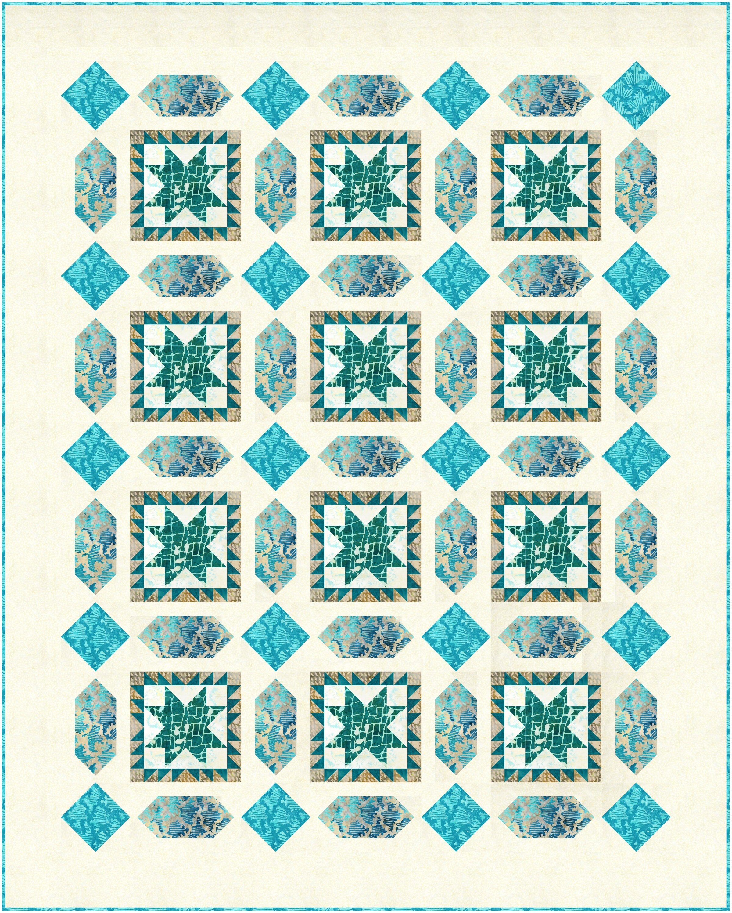 Starlit Courtyard Quilt Pattern PDF Download - Etsy