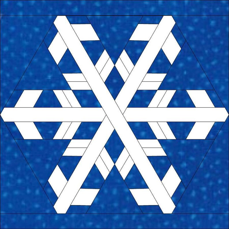 Snowflake Sampler Set 1/ Quilt Block Patterns/ Foundation Paper Piecing ...
