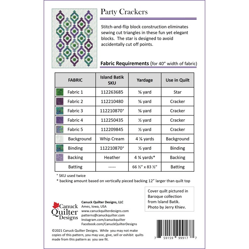 Party Crackers Quilt Pattern - PDF Download - Etsy