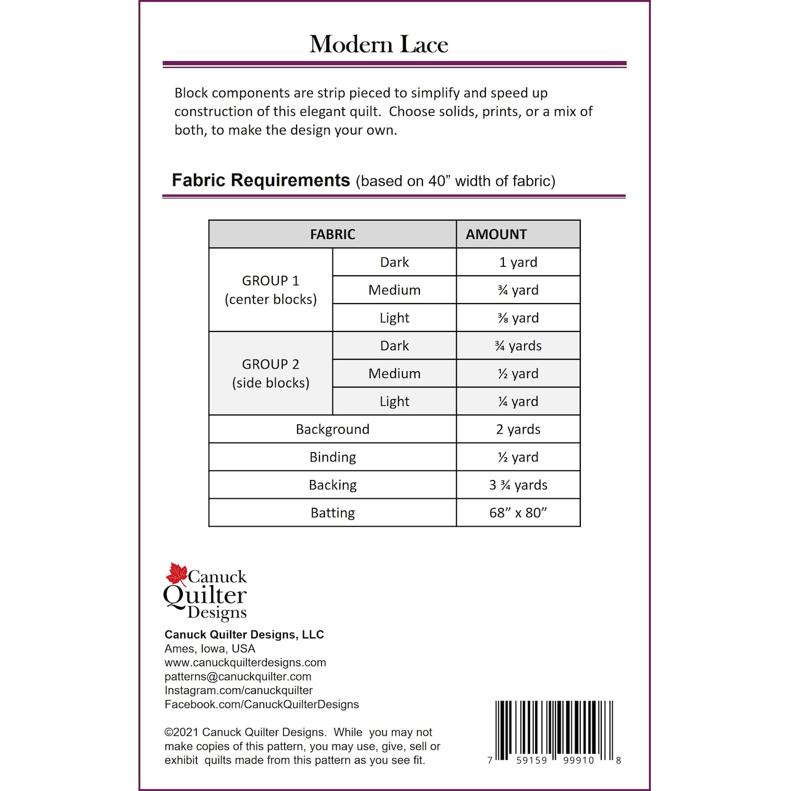 Modern Lace Quilt Pattern / PDF Download - Etsy Canada