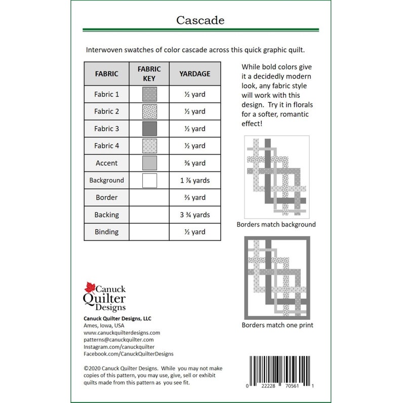 Cascade Quilt Pattern PDF Download - Etsy