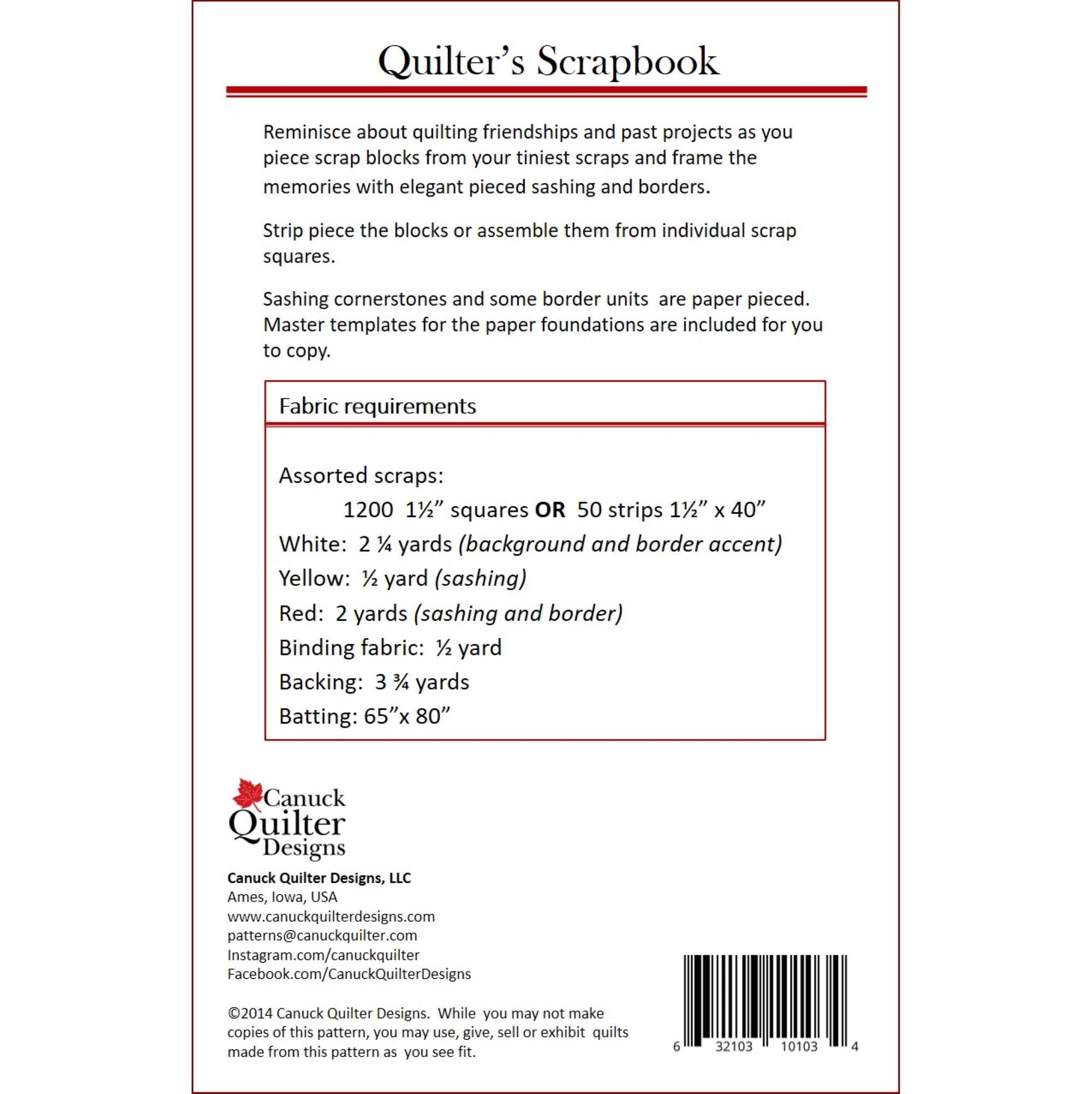 Quilter's Scrapbook Quilt Pattern - Etsy