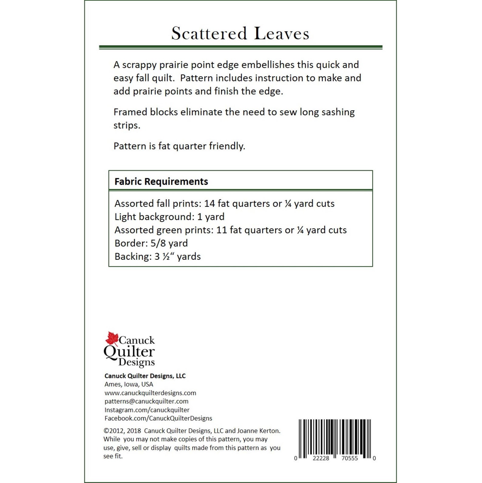 Scattered Leaves Quilt Pattern: Fall Throw (PDF Download) - Etsy