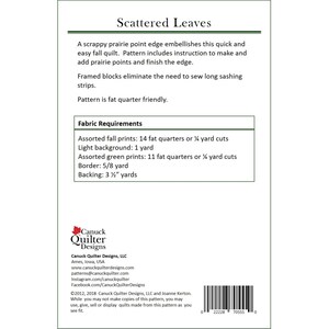 Scattered Leaves Quilt Pattern: Fall Throw (PDF Download) - Etsy