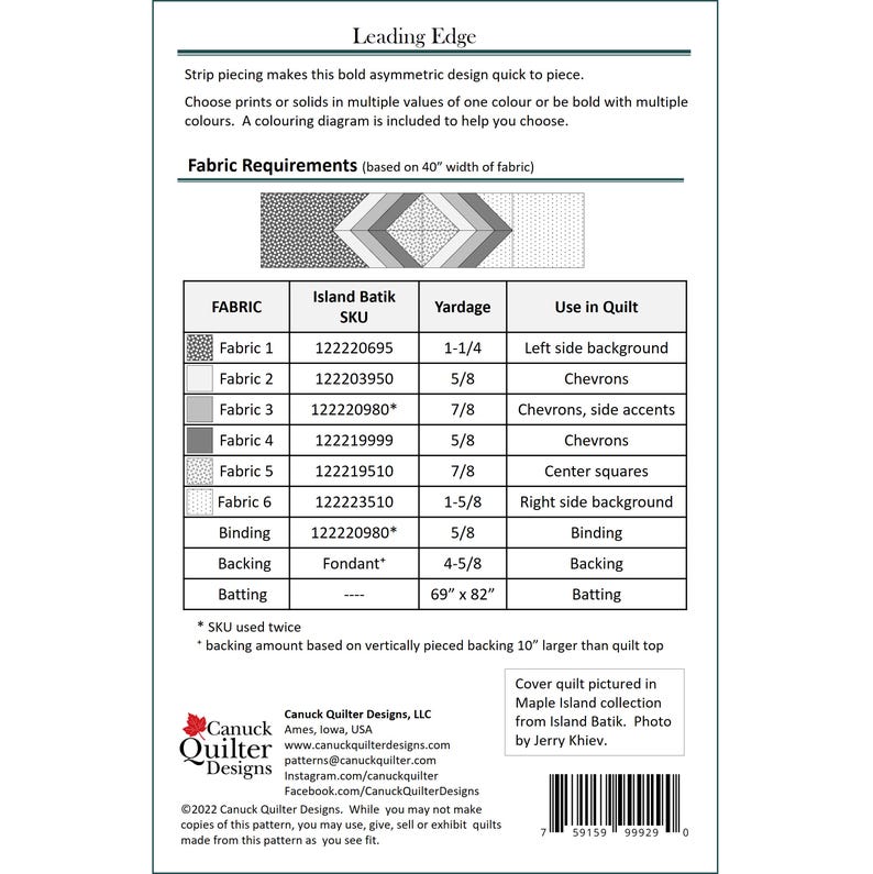 Leading Edge Quilt Pattern - PDF Download - Etsy