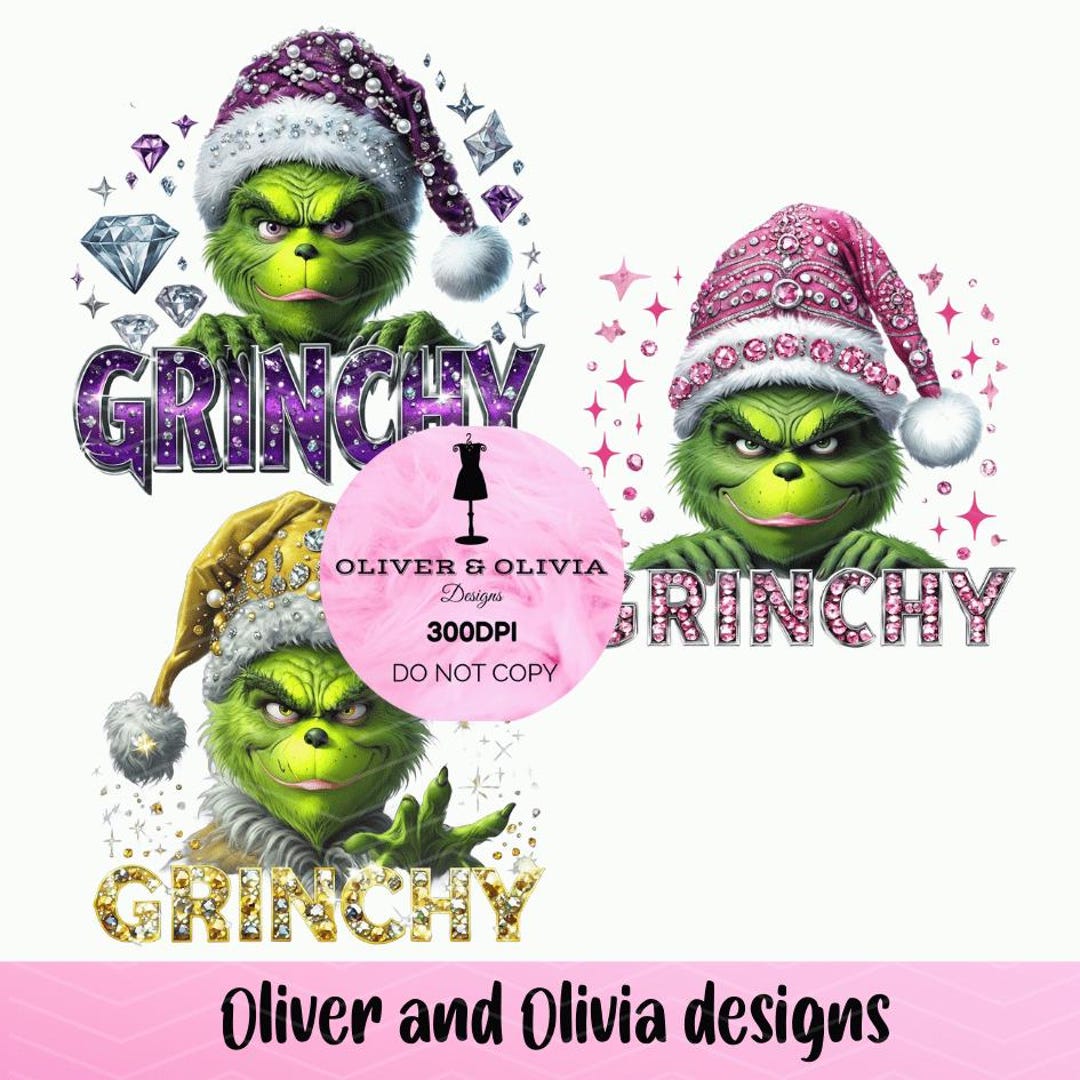 Diamond Grinch PNG Sublimation Design Digital Clipart Printable Art SVG ...