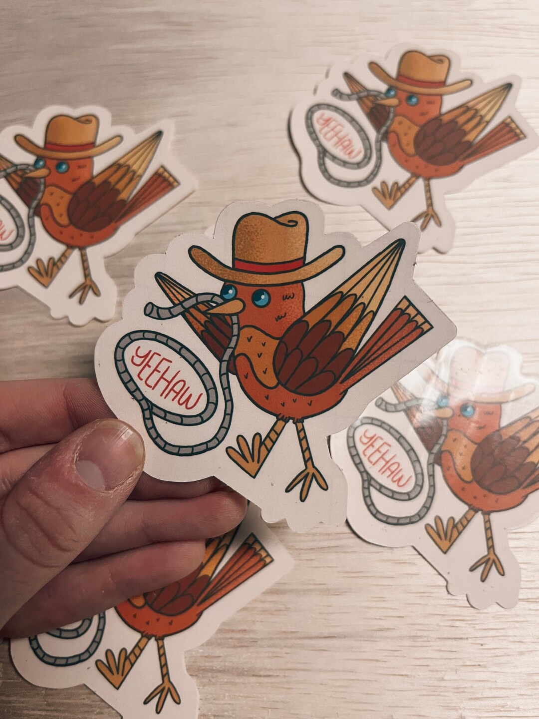 Rodeo Roadrunner Yeehaw Waterproof Vinyl Sticker Wild West Cowboy Hat ...