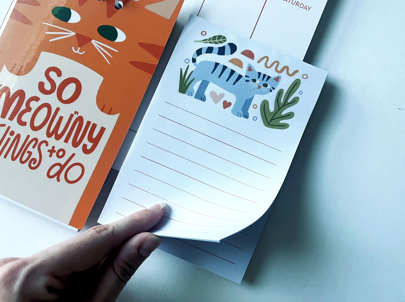 Orange Tabby Cat Weekly Planner + Notepads Gift Set | so Meow-ny Things ...