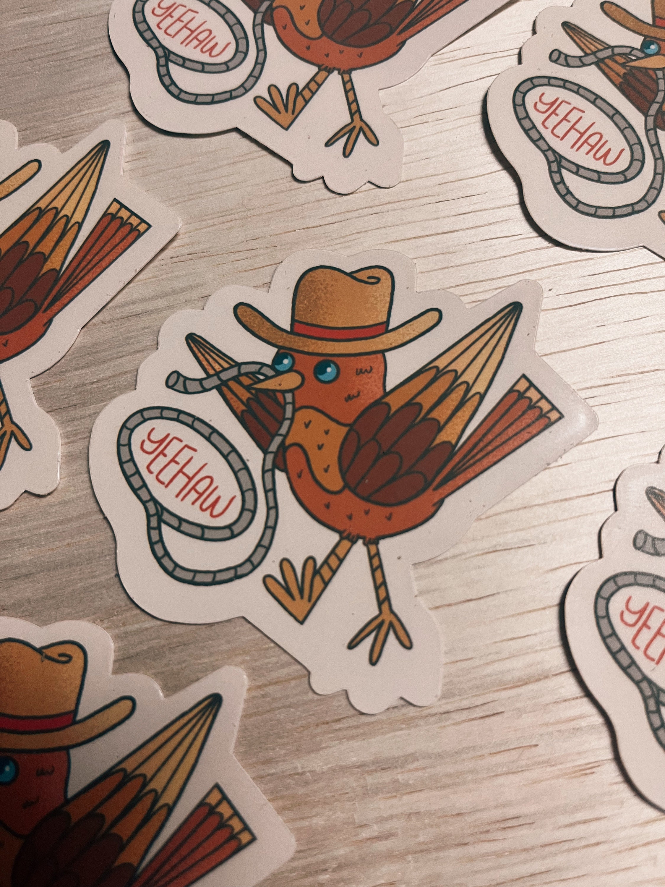 Rodeo Roadrunner Yeehaw Waterproof Vinyl Sticker Wild West Cowboy Hat ...
