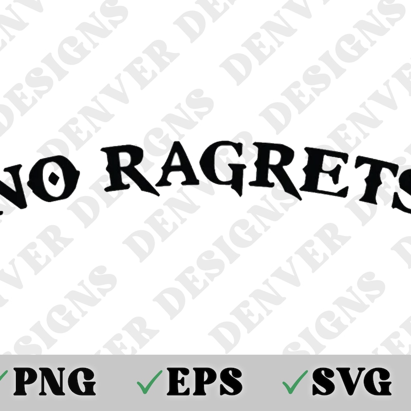 No Ragrets Tattoo - Etsy