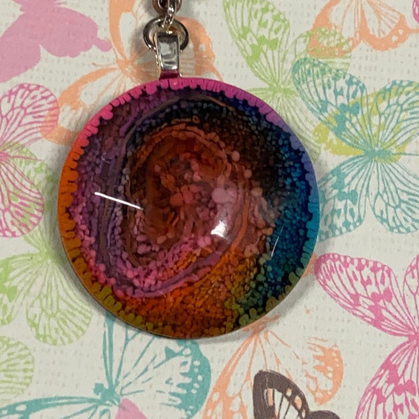 Alcohol Ink Pendant - Etsy