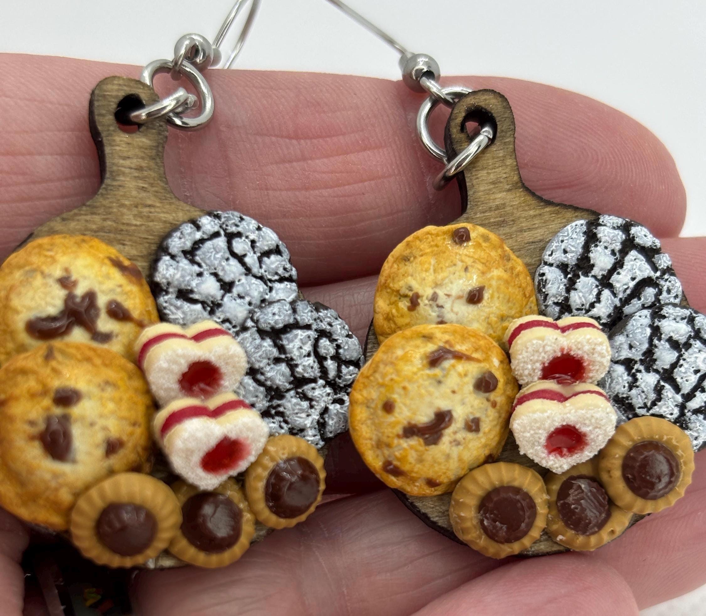 Handmade Cookie Charcuterie Board Dangle Earrings, Food Jewelry - Etsy