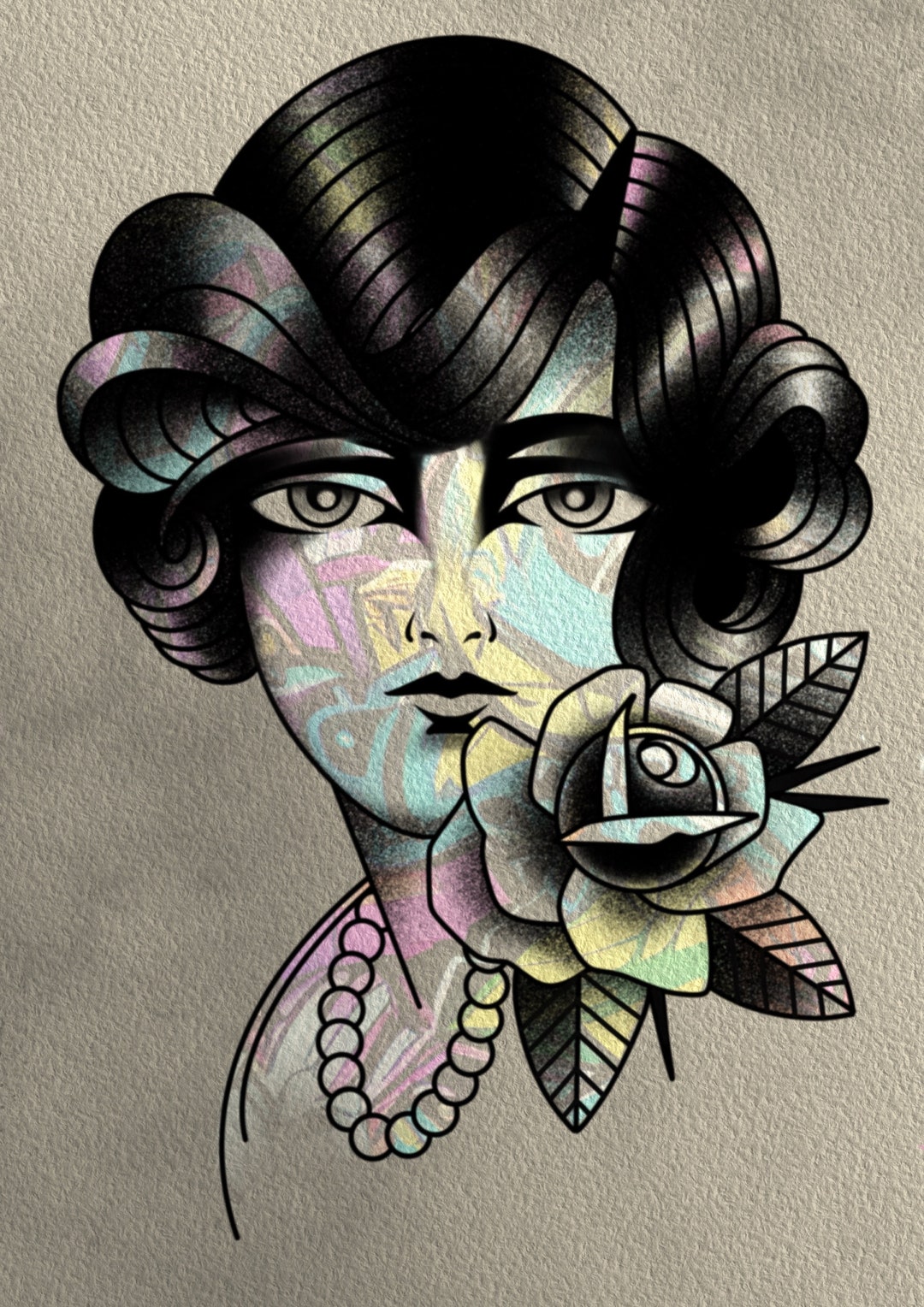 Traditional Tattoo Art Print - Etsy