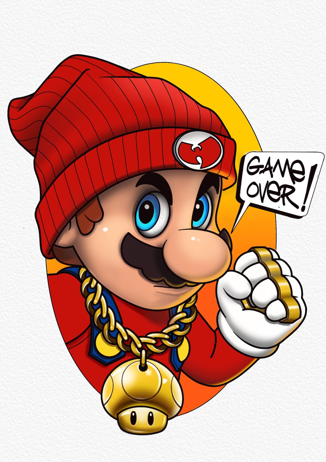 Super Mario Gangster Print - Etsy