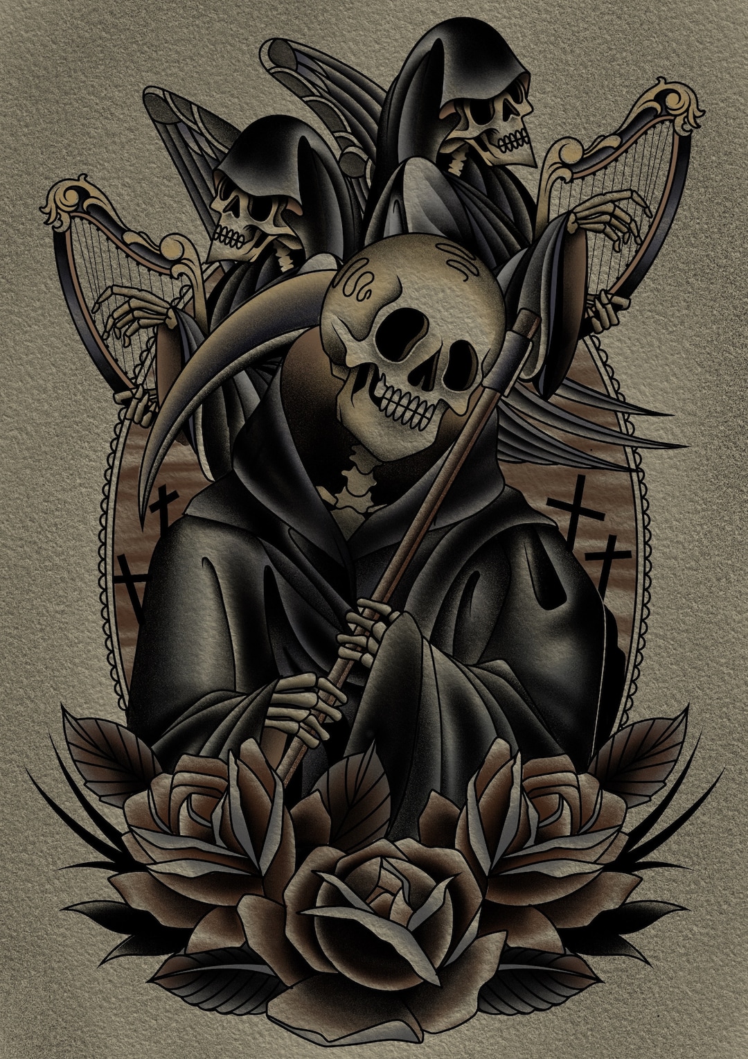 Traditional Tattoo Art Print - Etsy