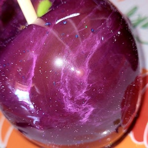 Galaxy Grape Candy Apples, Edible Gifts - Etsy