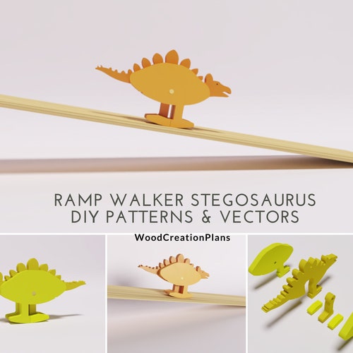 Dinosaur Ramp Walker Toy Patterns Stegosaurus - Etsy