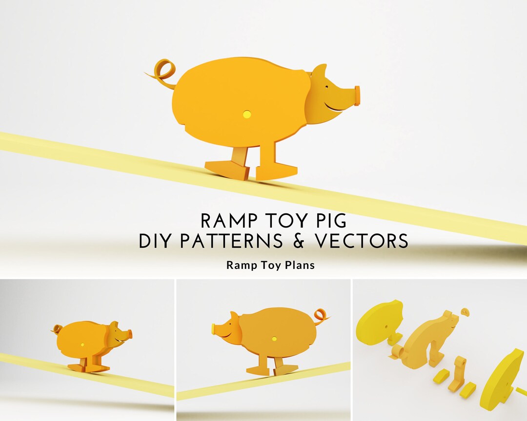 DIY Pig Ramp Toy Patterns and Assembly Guide - Etsy