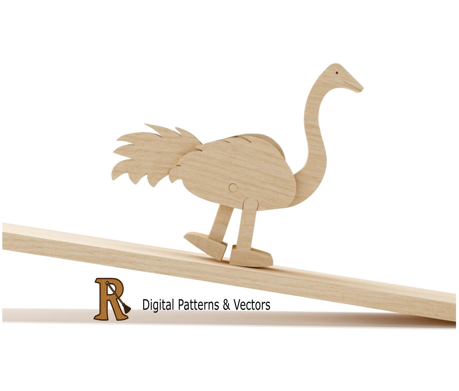 Ostrich DIY Ramp Toy Plans Assembly Guide and Vectors. - Etsy