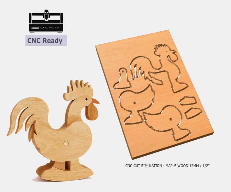 DIY Rooster Ramp Walker Toy Patterns and Assembly Guide - Etsy