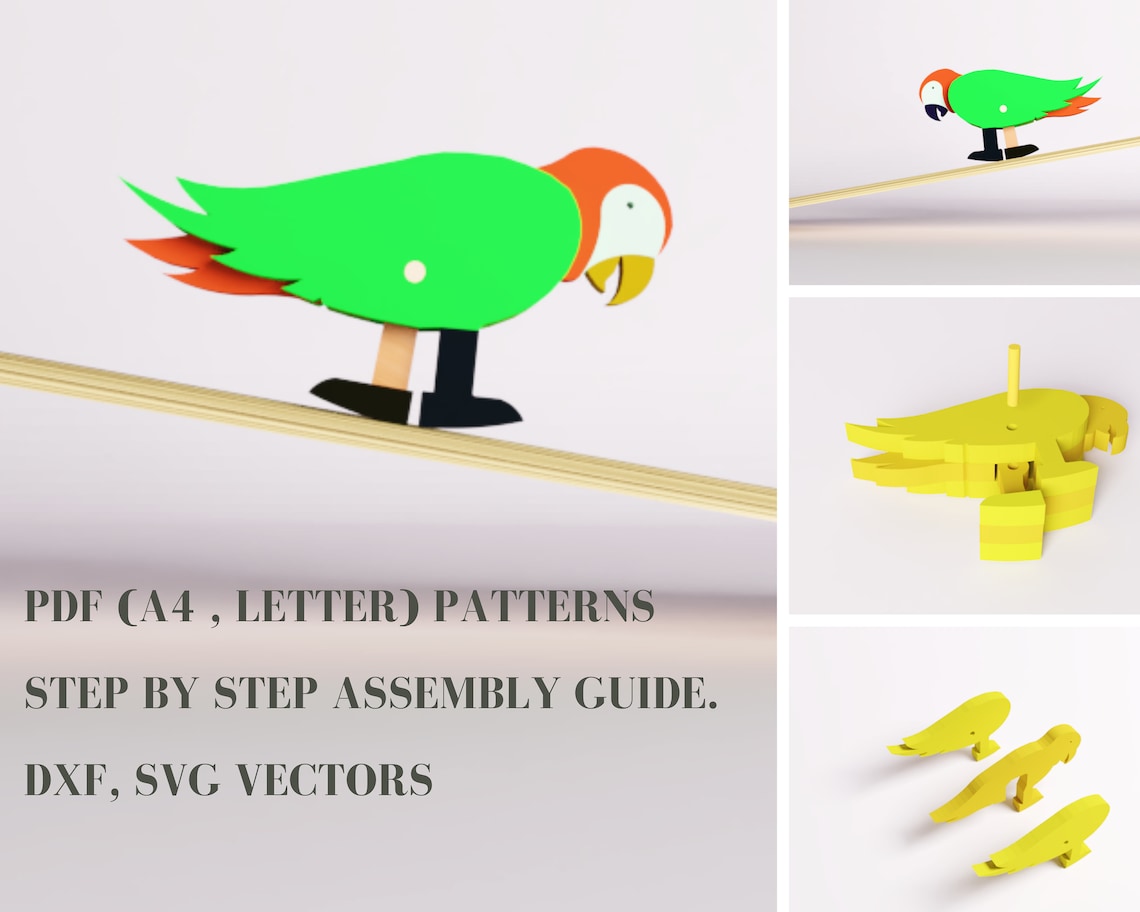 Ramp Walker Toy Patterns Parrot Ramp Toy Pdf Patterns for - Etsy