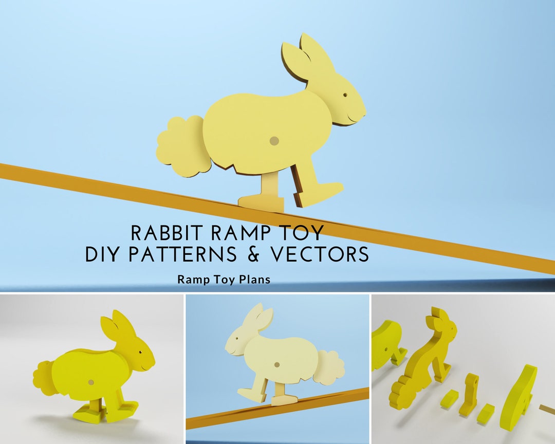 Rabbit Ramp Walker Toy Patterns and Vectors for Scroll Saw and CNC ...