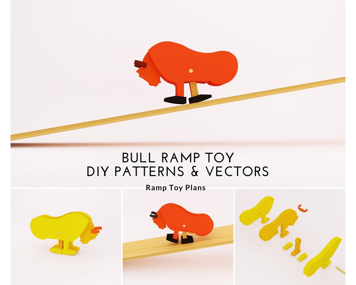 Ramp Walker Bull Toy Patterns Pdf Dxf and Svg Files - Etsy