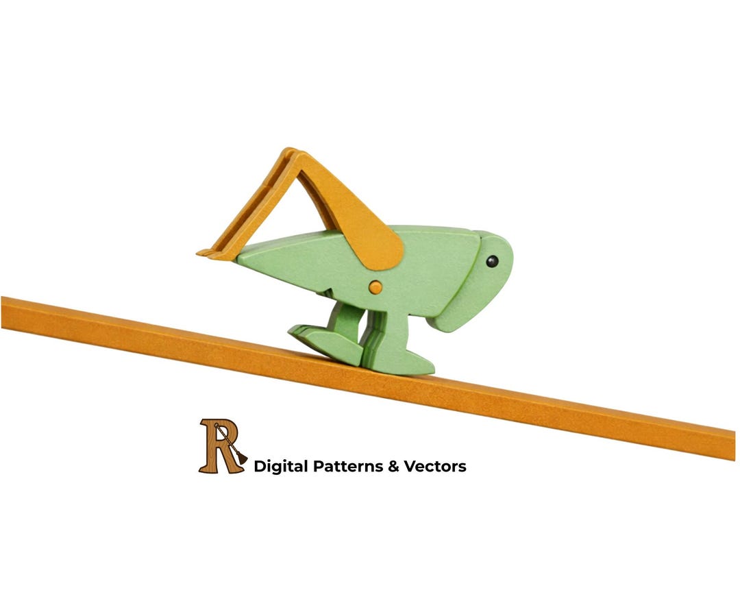 DIY GRASSHOPPER Ramp Walker Patterns and Vectors for Scroll Saw and CNC ...
