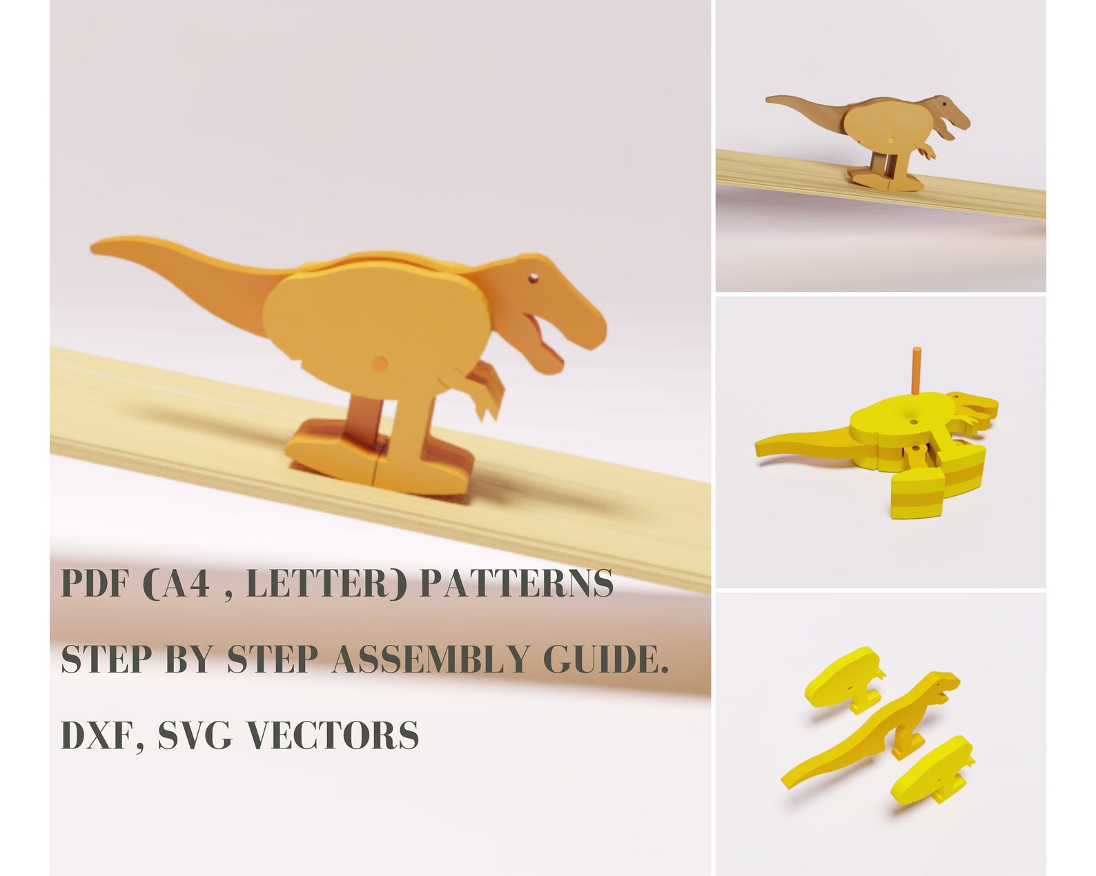 Ramp Walker Dinosaur T-rex Pdf Patterns Dxf Svg Vectors - Etsy