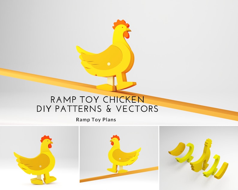 Chicken Ramp Walker Toy Wooden Toy Patterns and Vectors for | Etsy