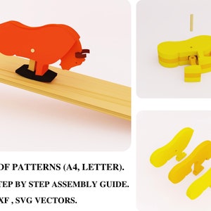 Ramp Walker Bull Toy Patterns, Pdf , Dxf and Svg Files - Etsy