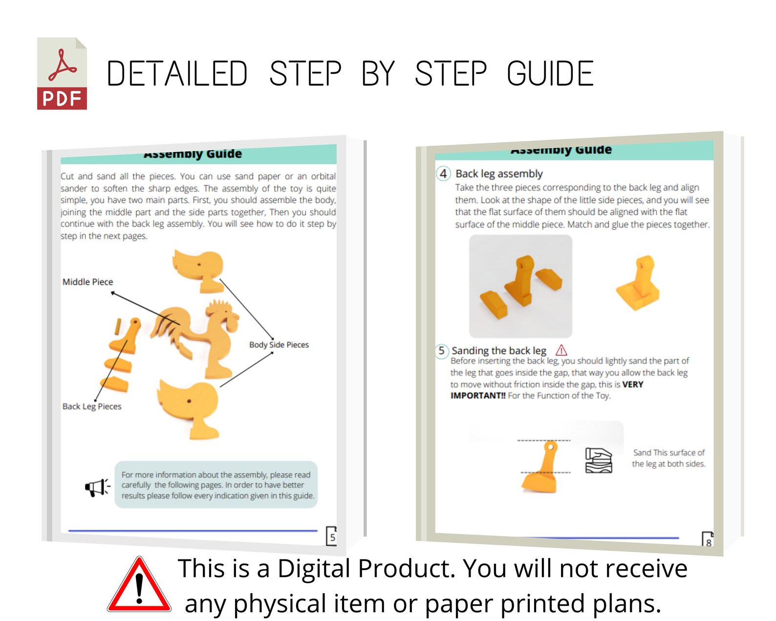 DIY Rooster Ramp Walker Toy Patterns and Assembly Guide - Etsy