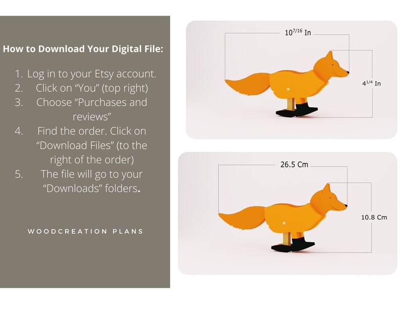 Ramp Walker Fox Toy - Etsy