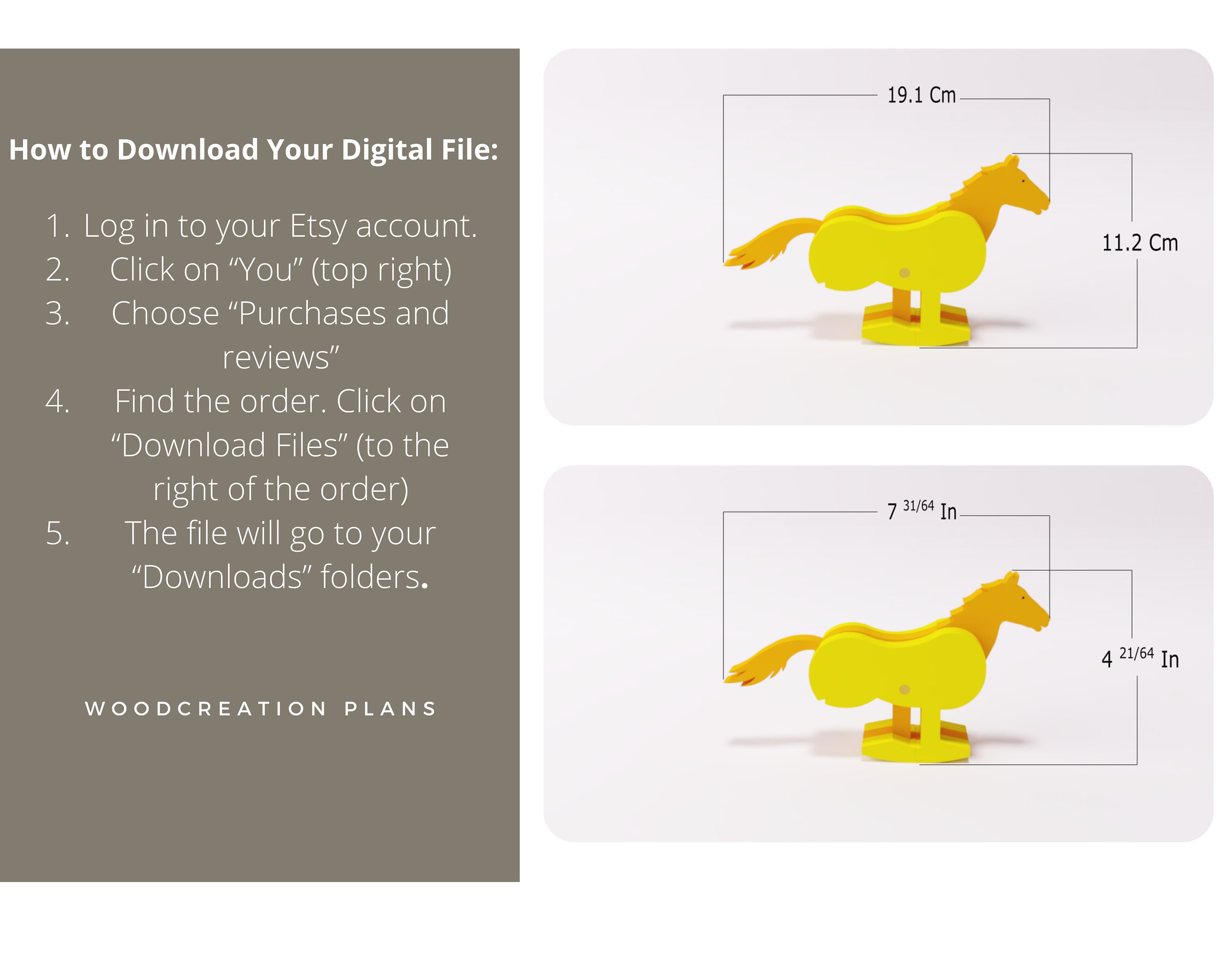 Horse Ramp Walker Toy DIY Patterns and Assembly Guide - Etsy Canada