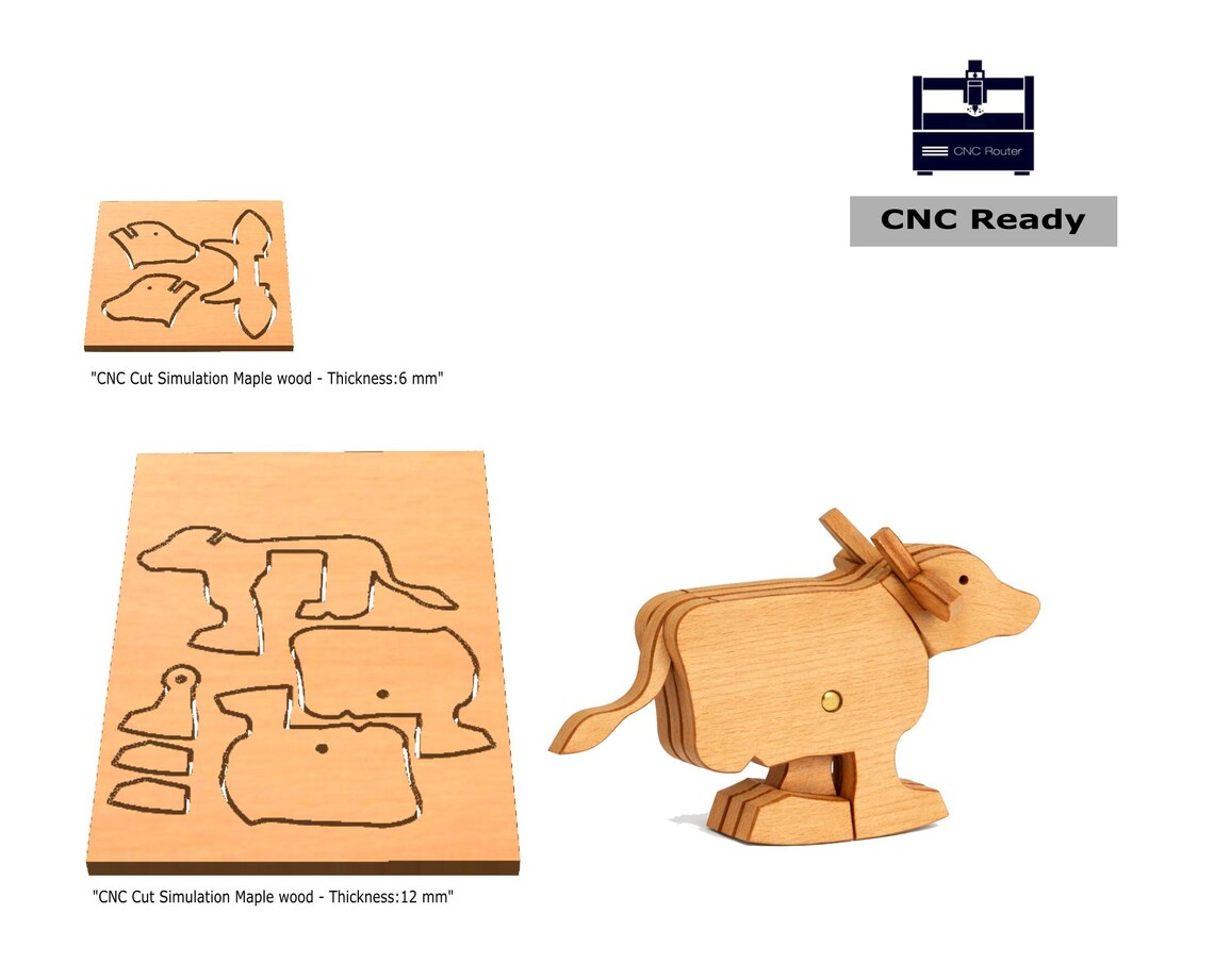RAMP WALKER Cow DIY Patterns Vectors and Assembly Guide - Etsy