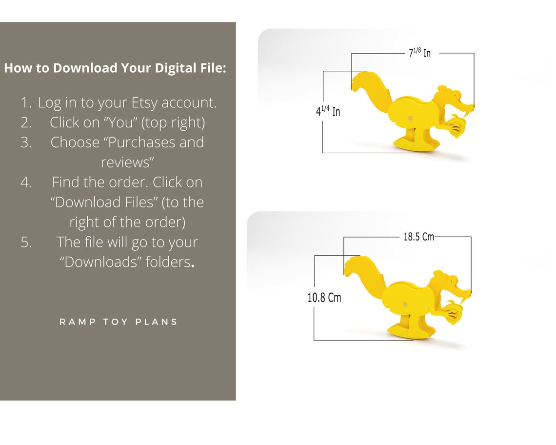 Squirrel Ramp Walker Toy DIY Plans and Vectors | Etsy
