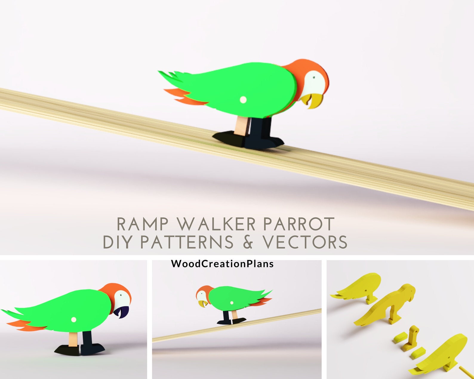 Ramp Walker Toy Patterns , Parrot Ramp Toy, Pdf Patterns for Scroll Saw ...