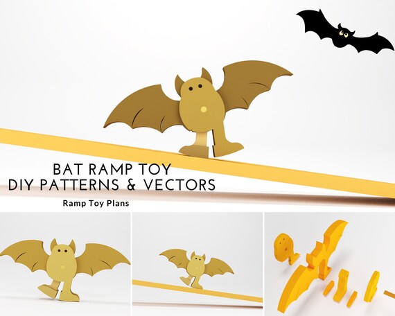 Bat Ramp Walker Toy PDF Patterns and Vectors Wooden DIY - Etsy