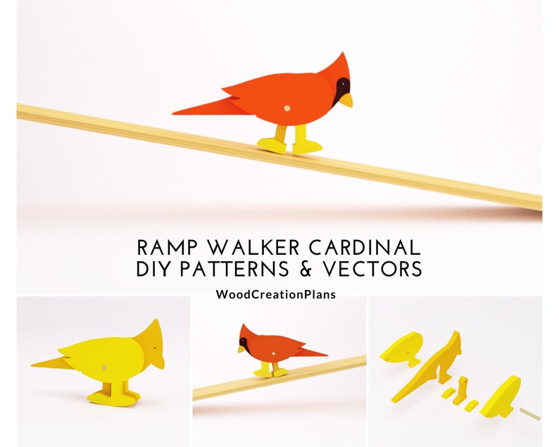 DIY Ramp Walker Cardinal Bird Patterns and Assembly Guide - Etsy