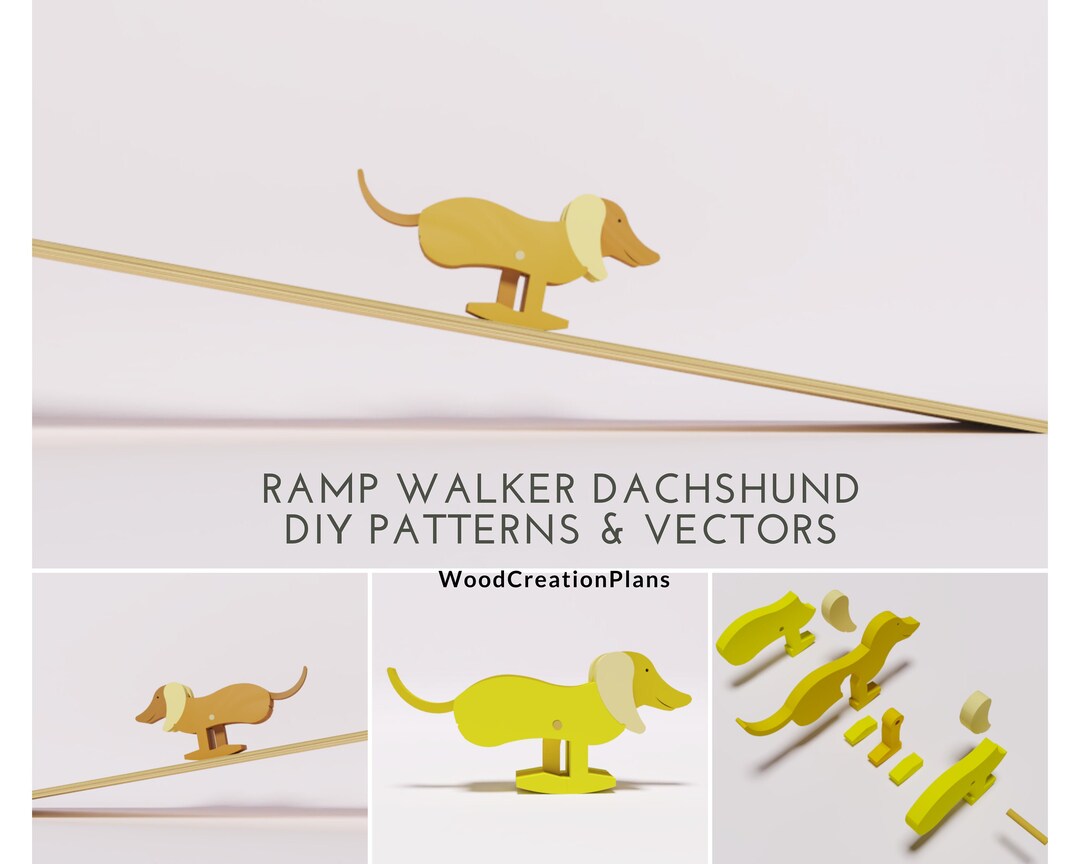 Dachshund Dog Ramp Walker Toy Patterns and Assembly Guide - Etsy