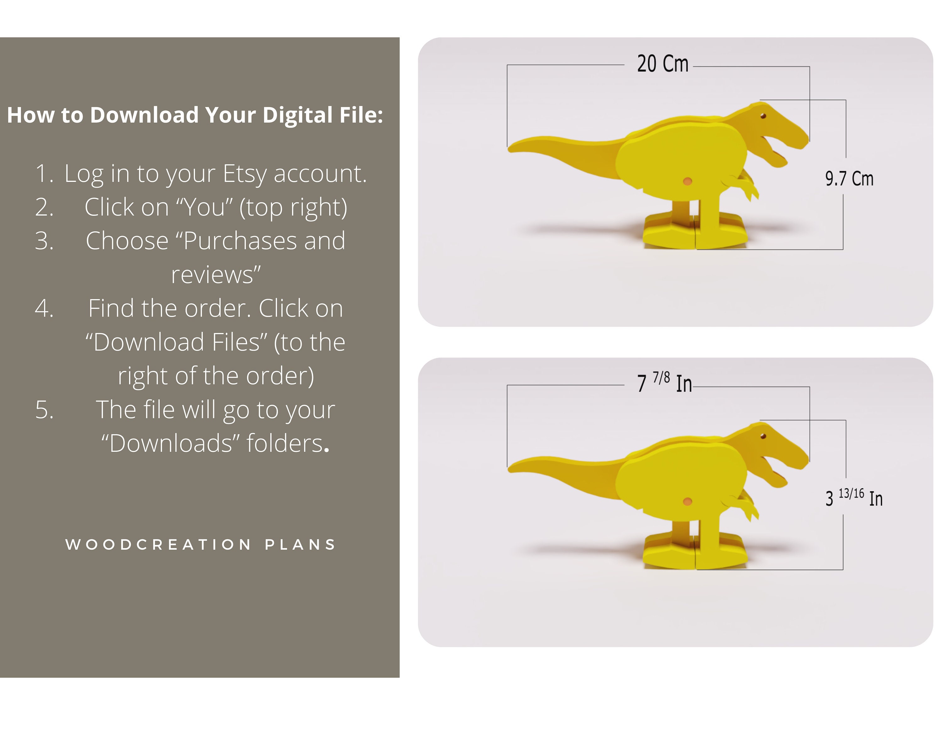 Ramp Walker Dinosaur T-rex Pdf Patterns Dxf Svg Vectors - Etsy