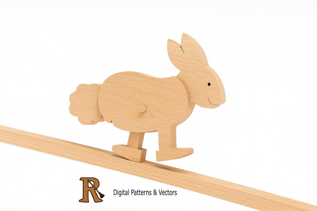 Rabbit Ramp Walker Toy Patterns and Vectors for Scroll Saw and CNC ...