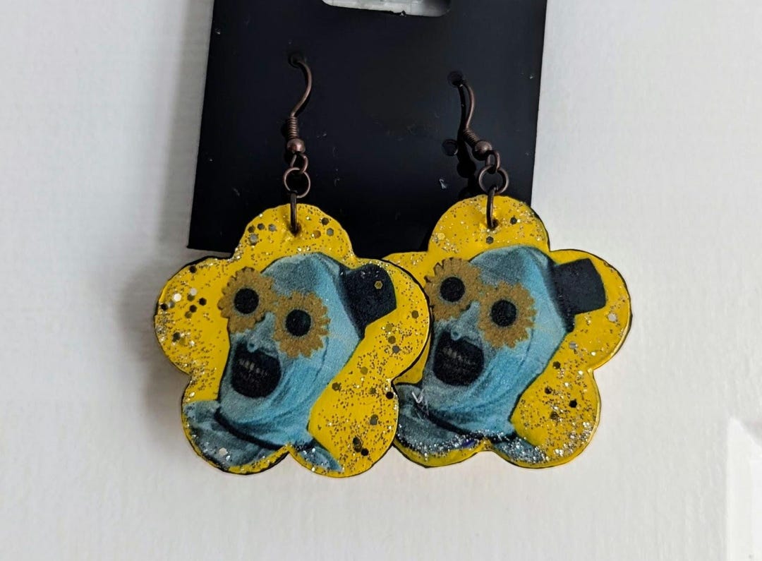 Art the Clown 'terrifier' Flower Sunglasses Earrings - Etsy